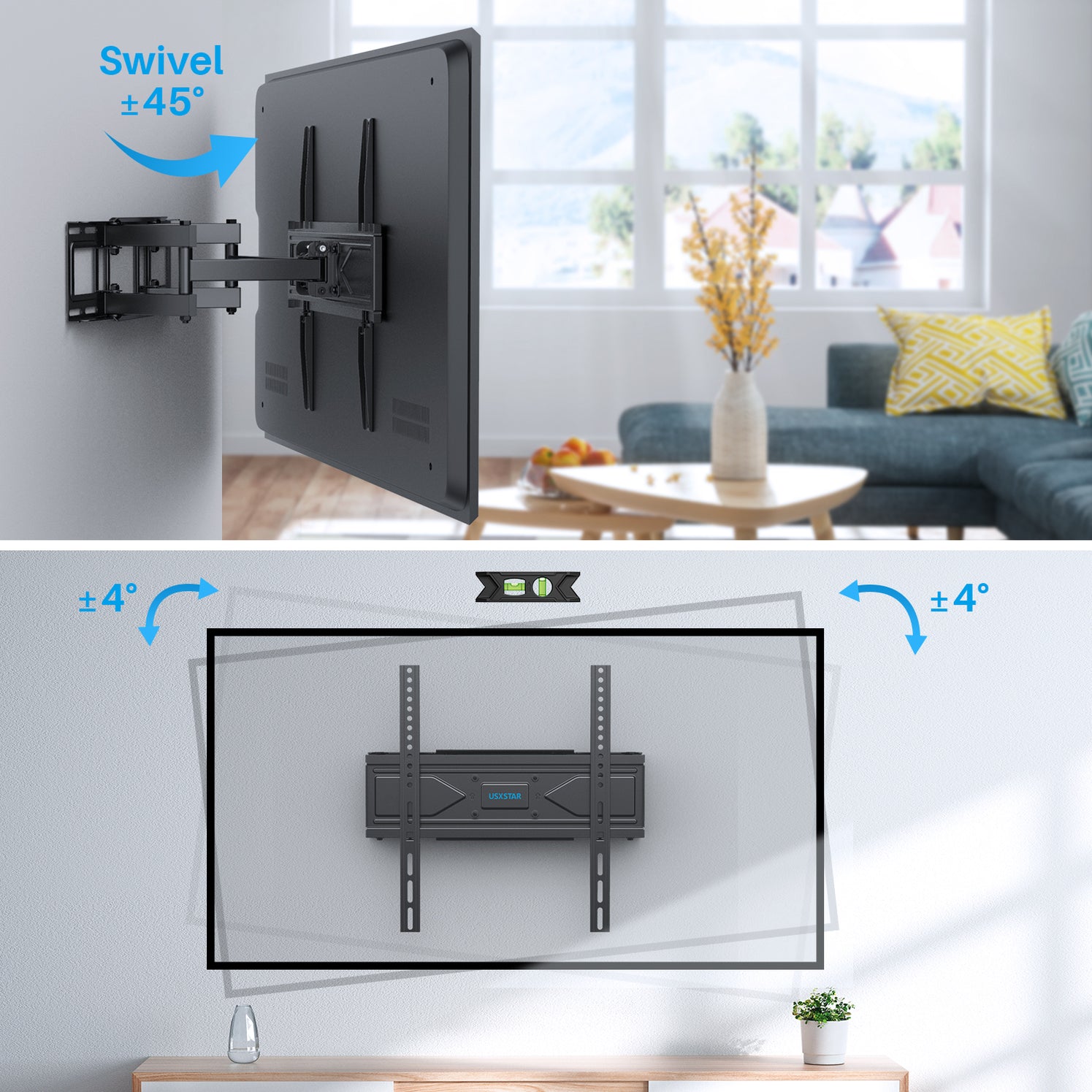 Full Motion TV Wall Mounts, Fully Adjustable & Articulating TV Brackets ...